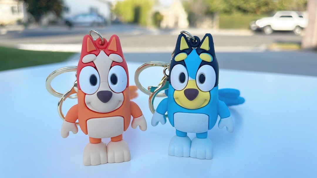 Adorable Bluey and Bingo 3D PVC Keychain Perfect for Fans of the ...