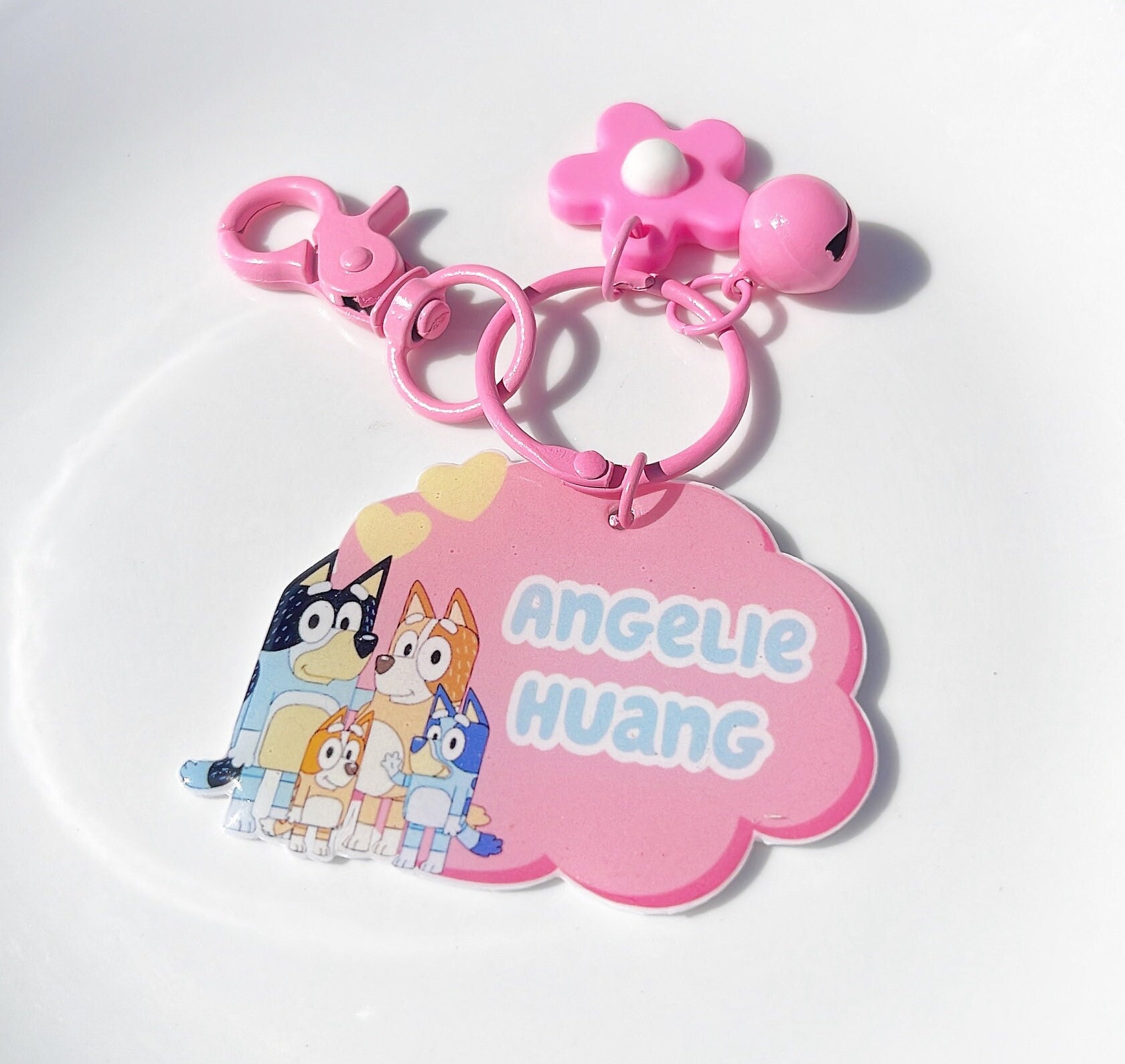 Bluey Custom Name Keychain Bingo Keychain for Christmas Party - Etsy