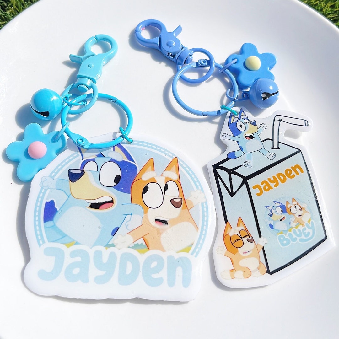 Bluey and Bingo Personalized Keychain - Etsy