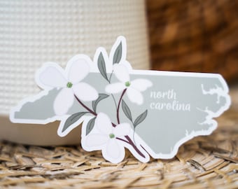 North Carolina Home Decal Red NC State Decal North - Etsy