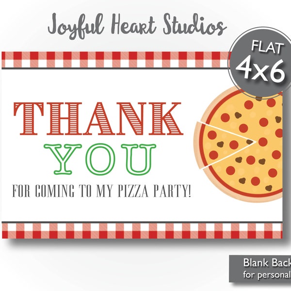 Pizza Thank You Note - Etsy