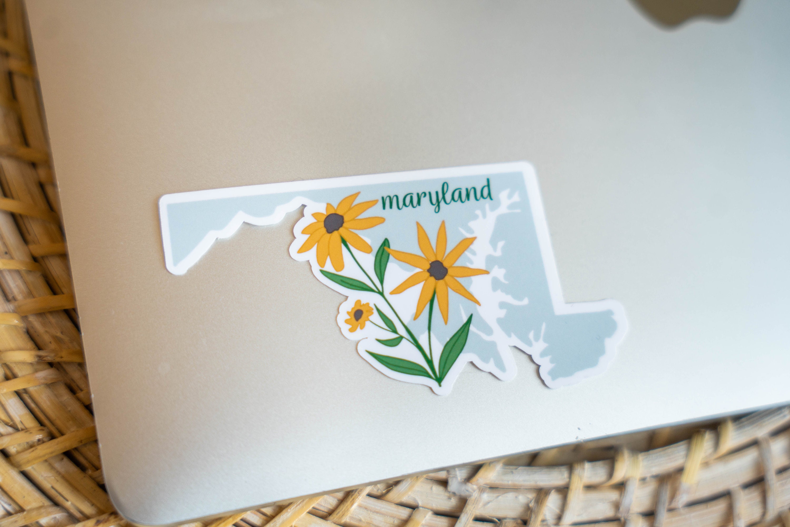Maryland State Sticker, State Sticker Decal, Black-eyed Susan Sticker ...