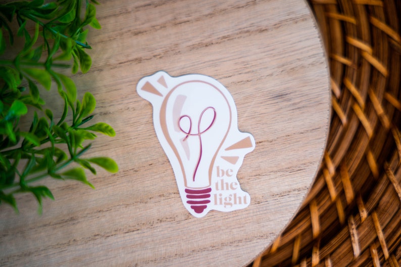 Be the Light Sticker, Be the Light Decal, Let Your Light Shine Sticker ...