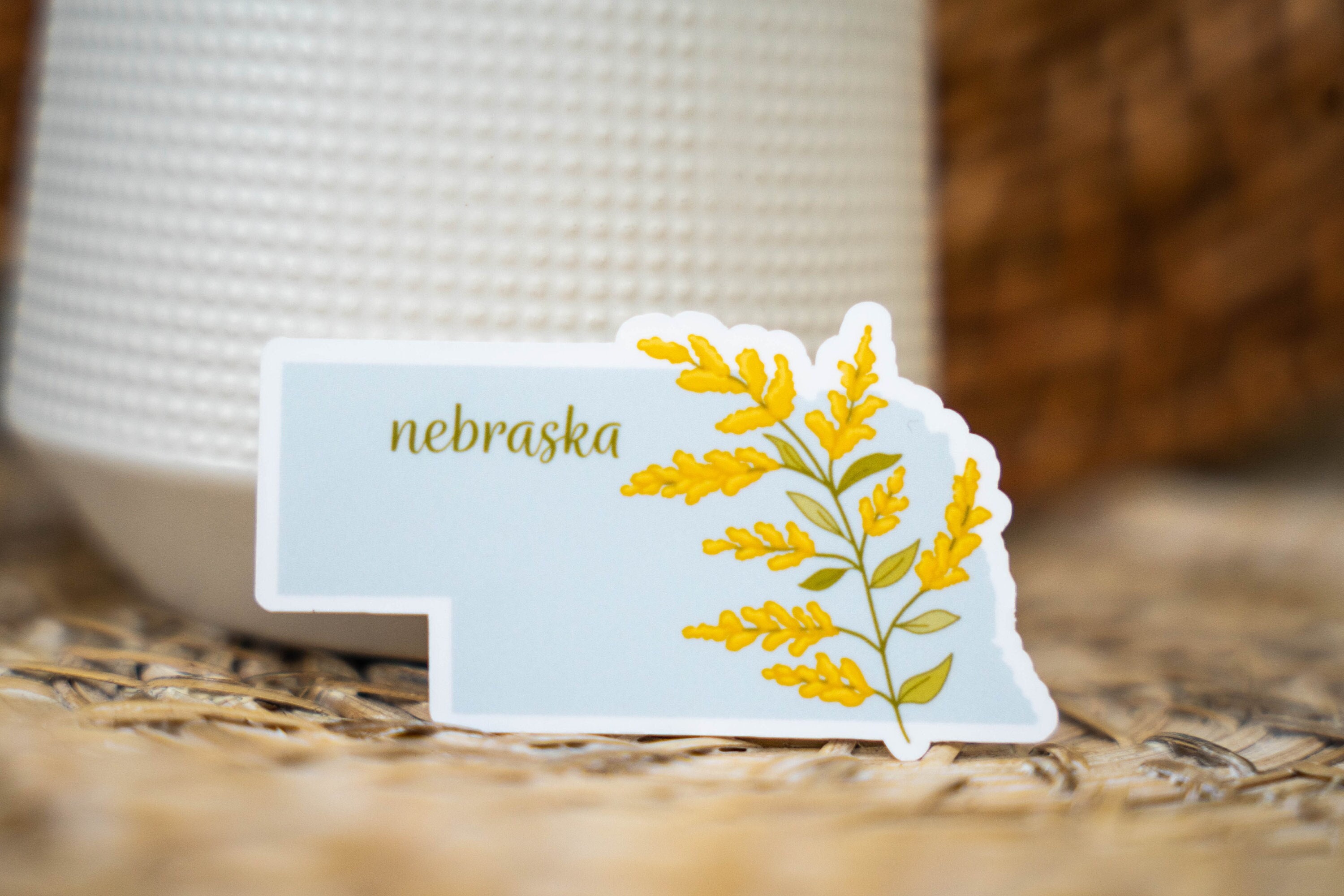 Nebraska State Sticker, State Sticker, Goldenrod Sticker, Nebraska ...