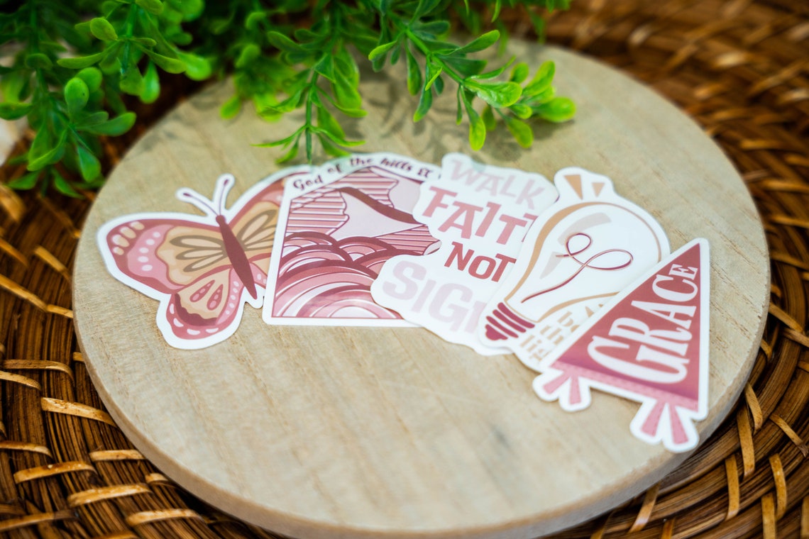 Christian Sticker Pack Boho Sticker Pack Walk by Faith Be - Etsy