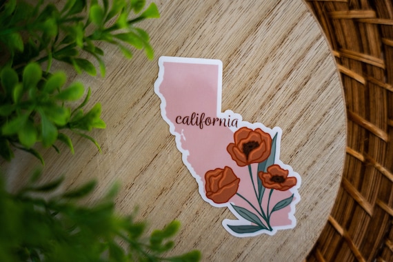 California State Sticker, California Sticker, State Sticker, California ...