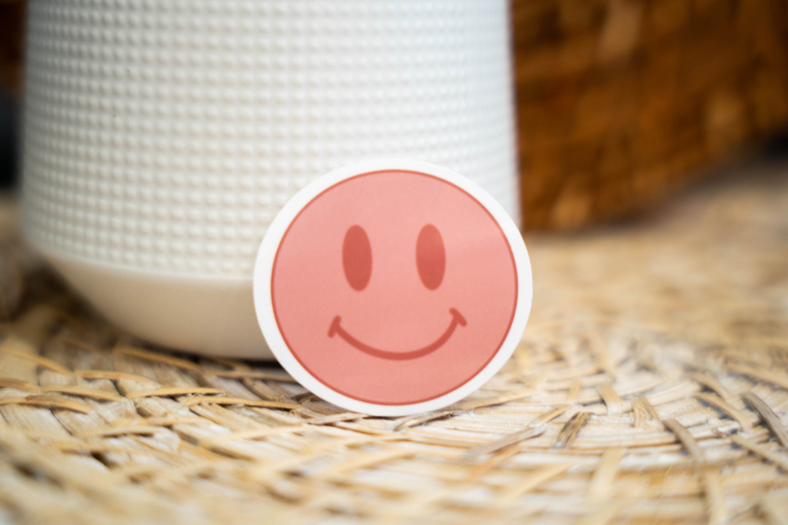 Boho Smiley Face Sticker, Smiley Sticker, Boho Sticker, Happy Face ...