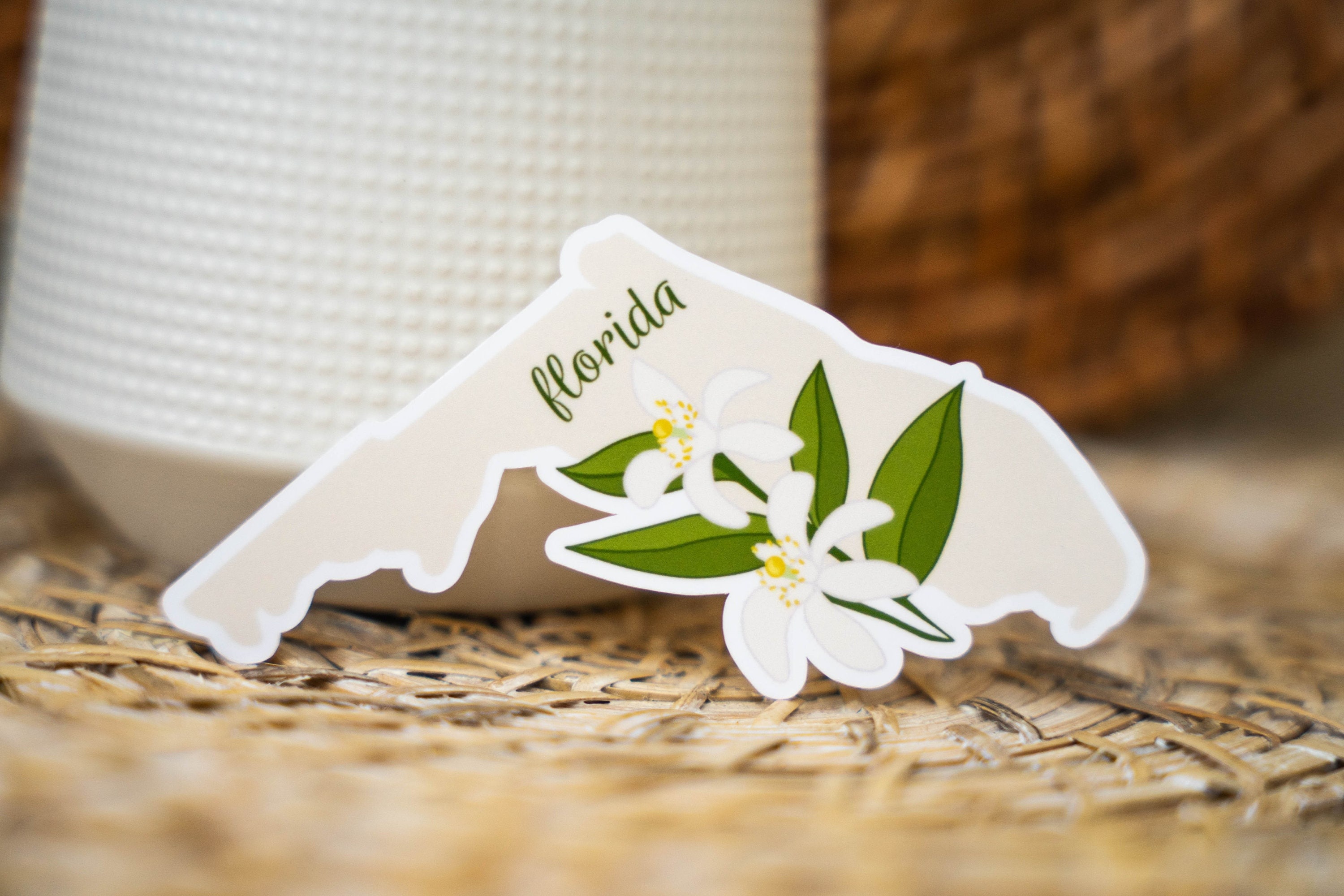 Florida State Sticker, Florida Sticker Decal, State Sticker, Orange ...