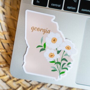 Georgia State Sticker, Georgia Sticker, State Stickers, Cherokee Rose ...