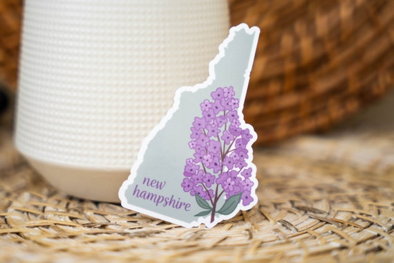 New Hampshire State Sticker, New Hampshire Sticker Decal, State Sticker ...