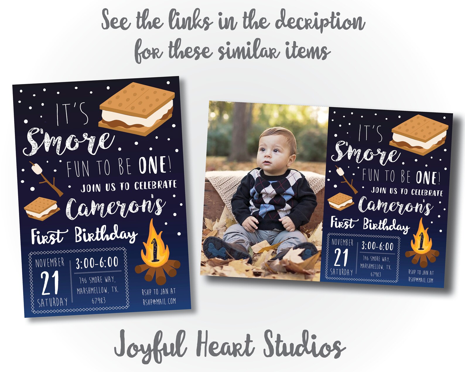 Smore Birthday Invitation, Camp Birthday Invitation ,smore Invitation ...