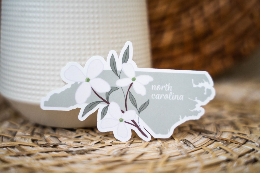 North Carolina State Sticker, North Carolina Sticker Decal, State ...