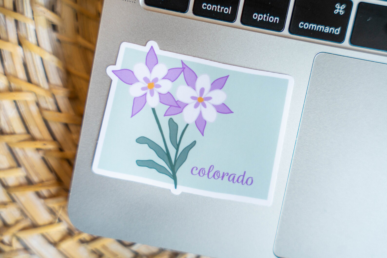 Colorado State Sticker, Colorado Sticker, State Sticker, Blue Columbine ...