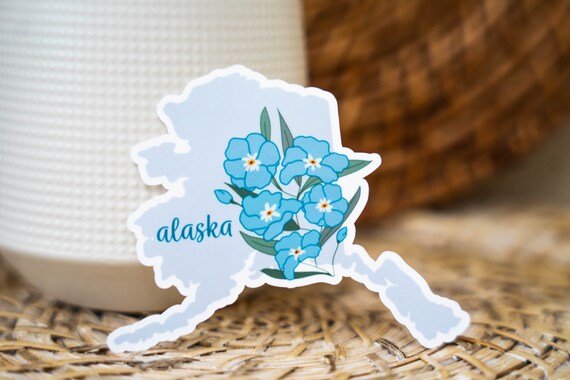 Alaska State Sticker, Alaska Sticker Decal, State Sticker, Forget Me ...
