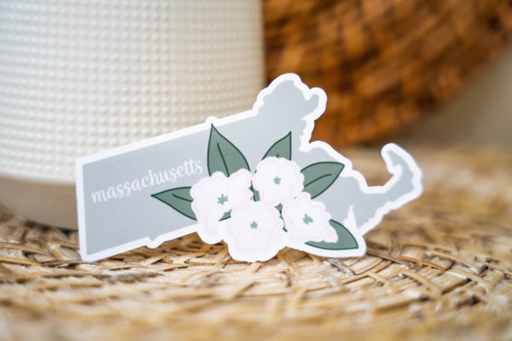 Massachusetts State Sticker, Massachusetts Sticker Decal, State Sticker ...