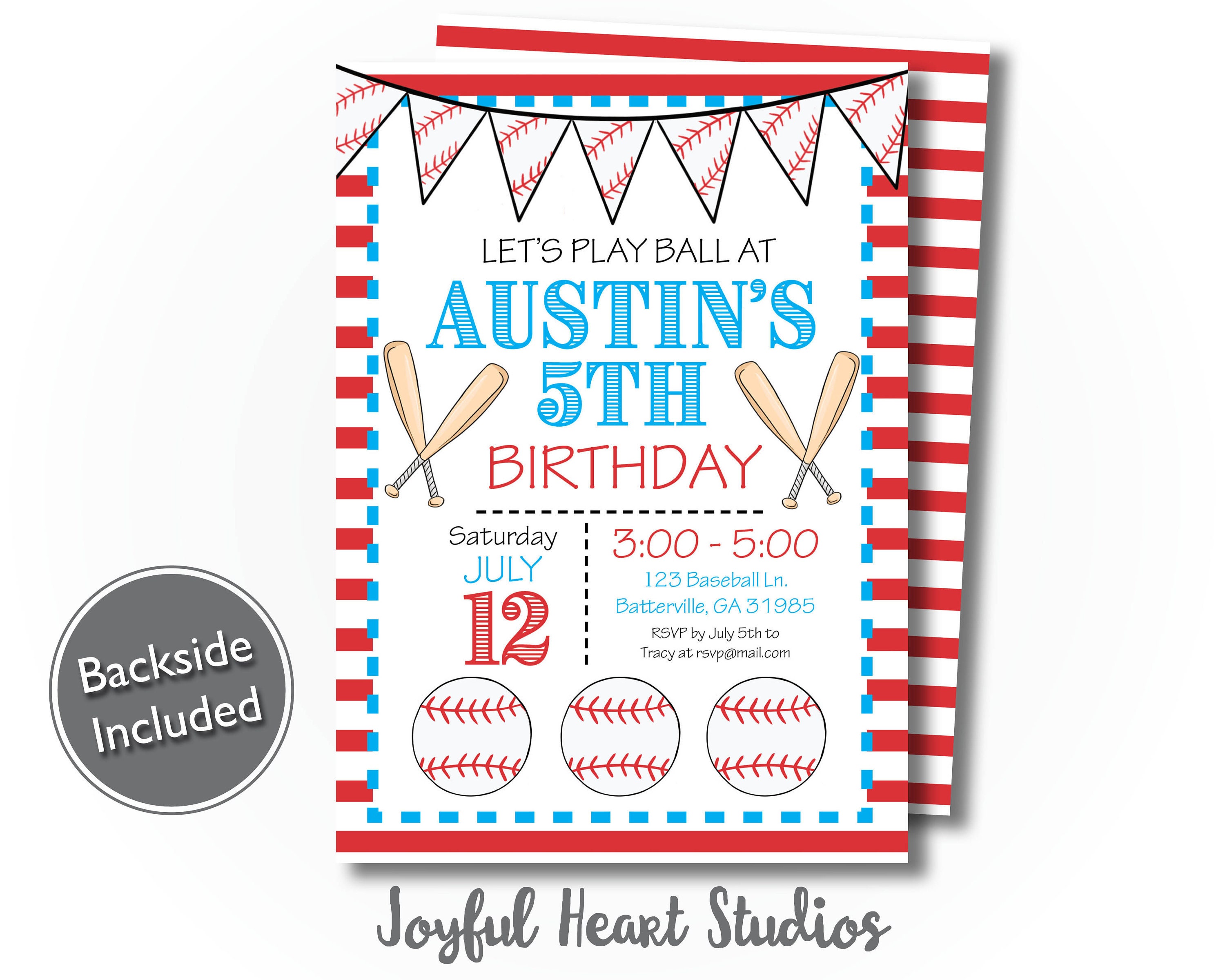 Baseball Birthday Invitation, Baseball Birthday Invite, Baseball ...