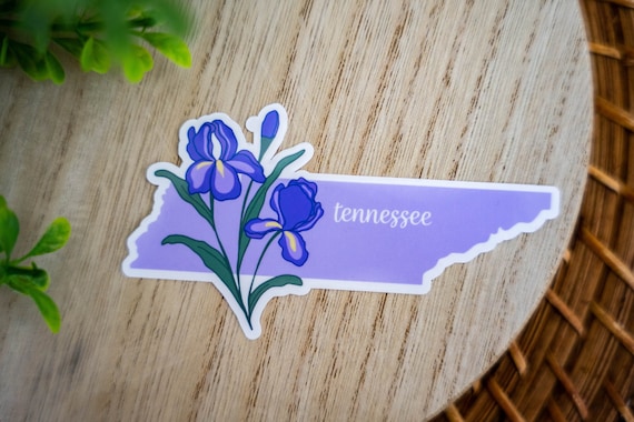 Tennessee State Sticker, State Sticker, Tennessee Sticker Decal, Iris ...