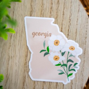 Georgia State Sticker, Georgia Sticker, State Stickers, Cherokee Rose ...