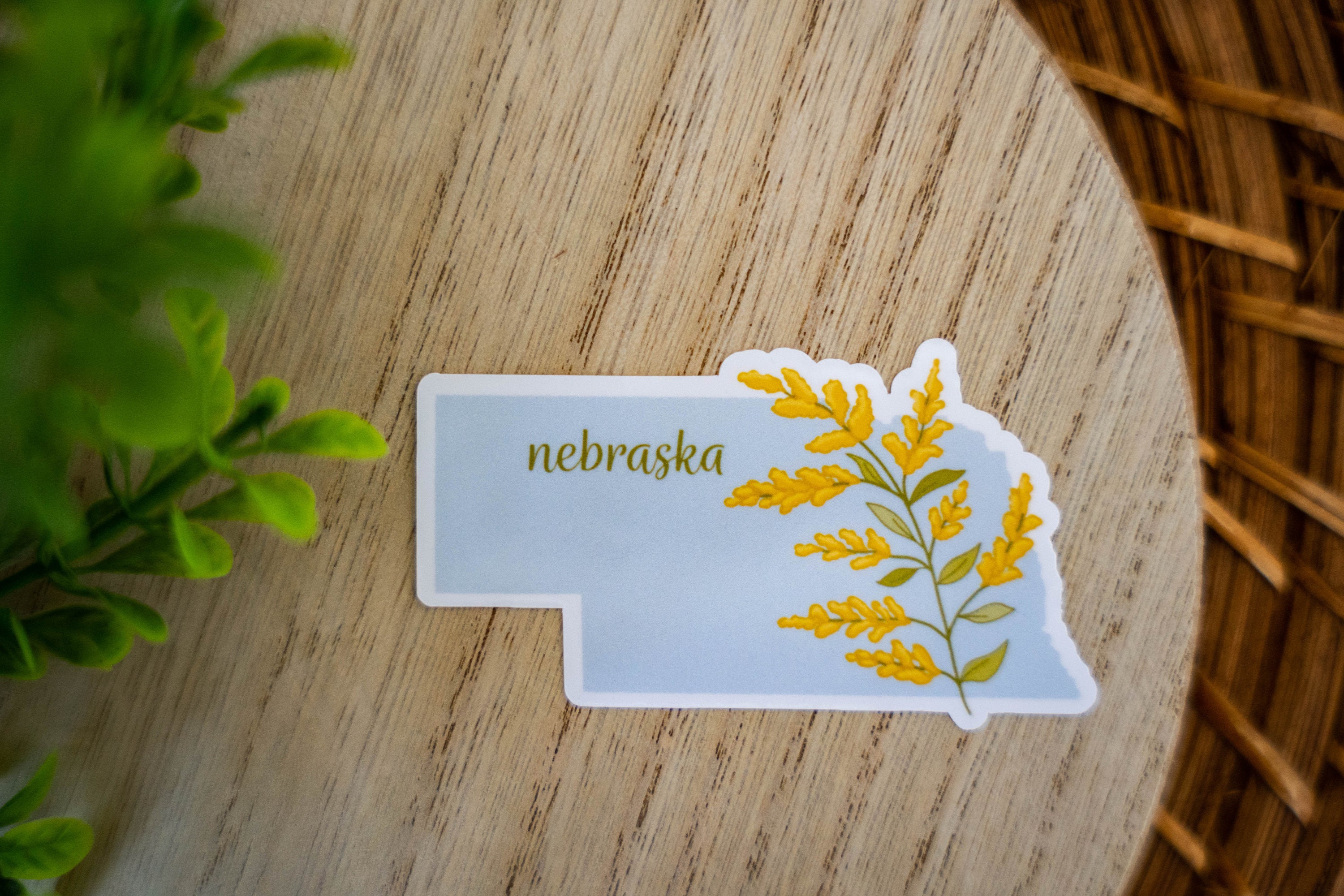 Nebraska State Sticker, State Sticker, Goldenrod Sticker, Nebraska ...