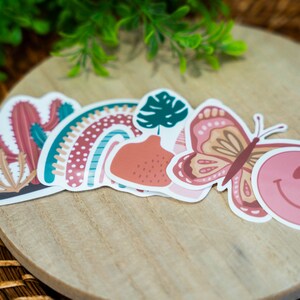 Boho Sticker Pack, Boho Rainbow Sticker, Butterfly Decal, Cactus ...
