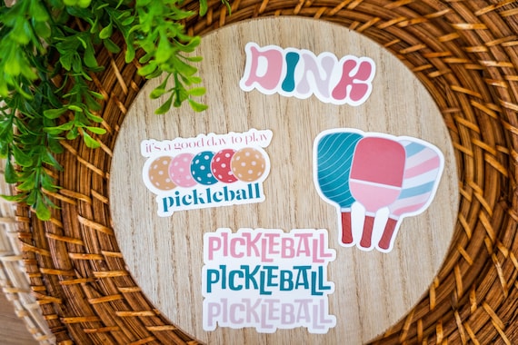 Pickleball Sticker Pack, Pickleball Paddle Sticker, Pickleball Decal ...