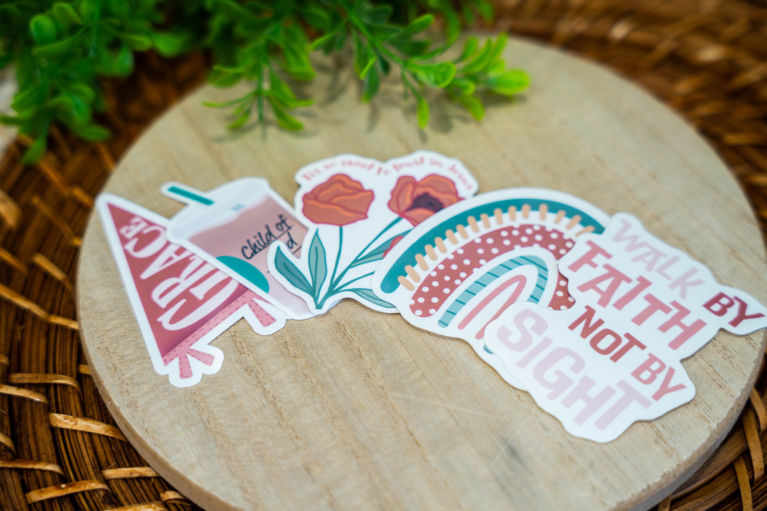 Christian Sticker Pack, Boho Sticker Pack, Christian Decal, Walk by ...
