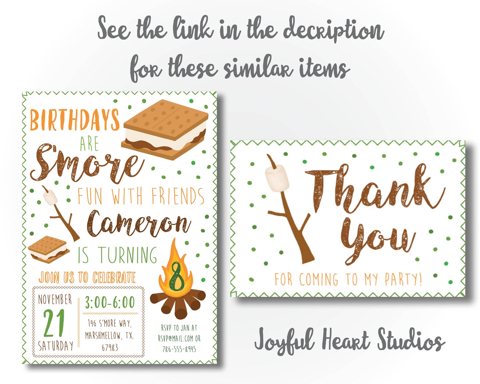 Camp Birthday Invitation, Smore Birthday Invitation, Bonfire Birthday ...