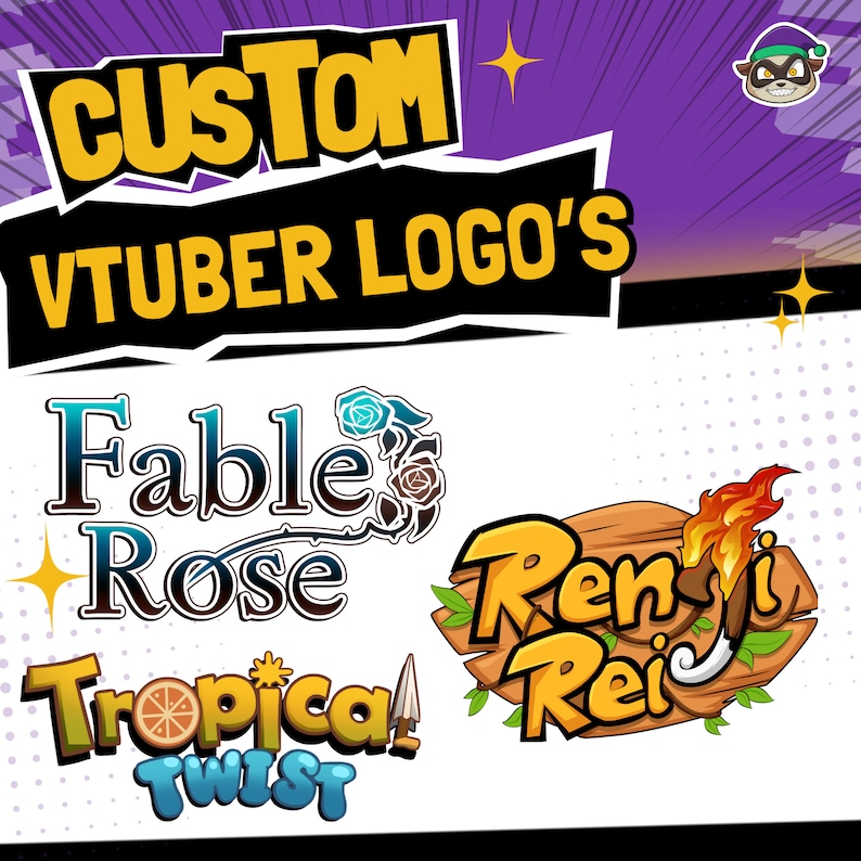 Custom Vtuber Logo Kawaii, Cute Logo, Chibi Logo Text for Your Vtuber ...