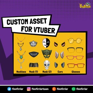 Custom Vtuber Asset Twitch | Vtuber Accessories, Animated Vtuber Assets ...