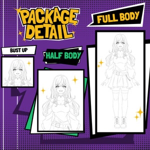 Custom Vtuber Full Body Model Concept Sketch Design | Vtuber Art, Cute ...