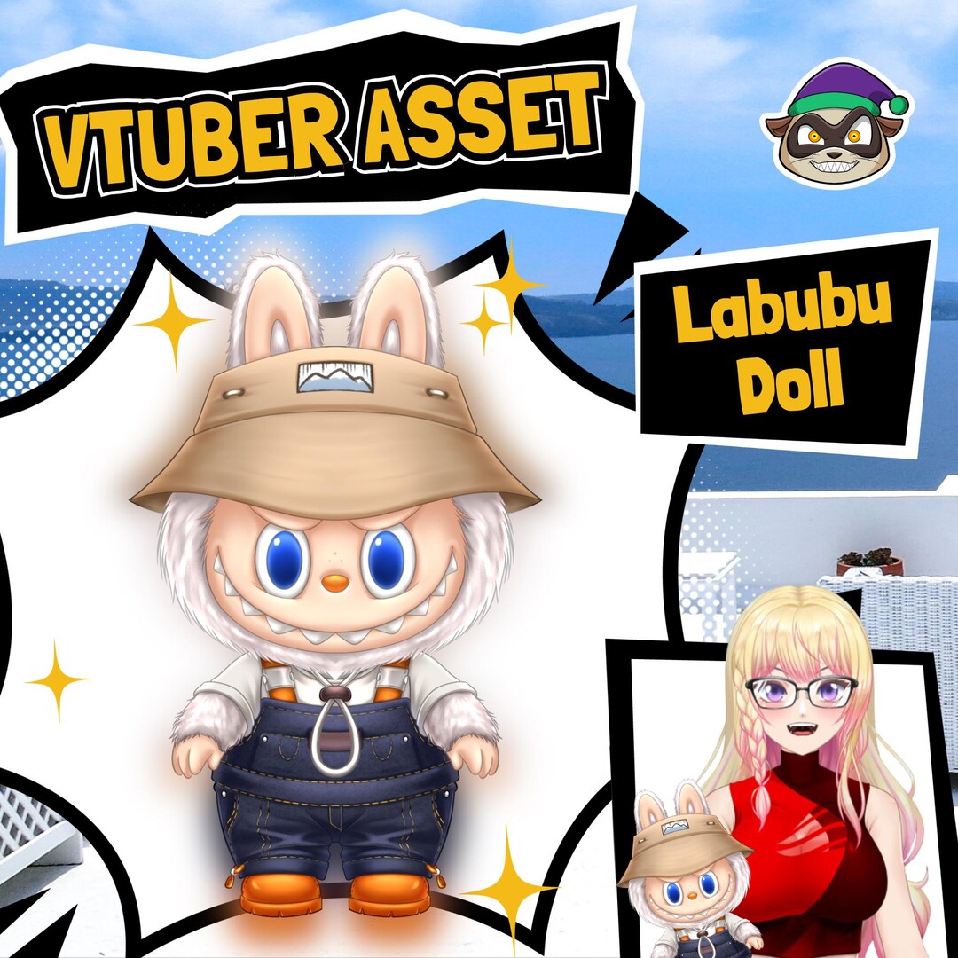 Vtuber Asset Labubu Doll instant Download Ready to Use, OBS Compatible ...