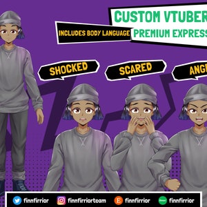 Custom Face Expression Vtuber Model and Rigging Live2d Anime - Etsy