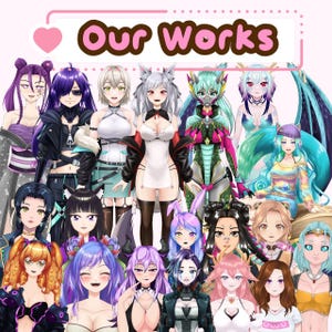 Custom Vtuber Avatar Commission Art Model Bust up | Vtuber Art Cute ...