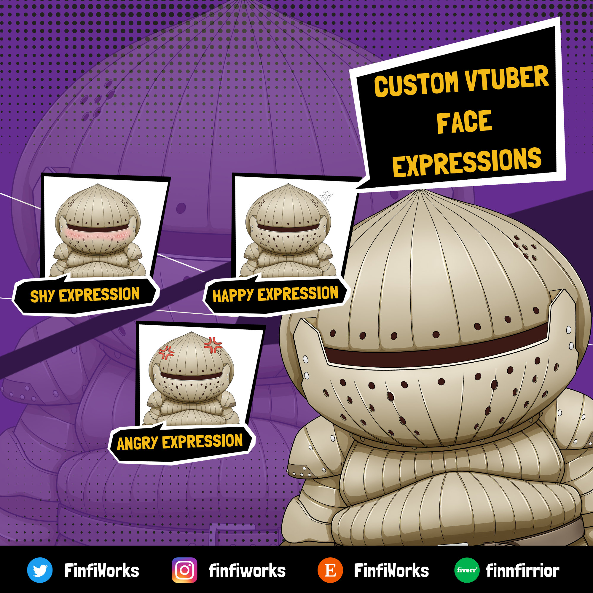 Custom Face Expression Vtuber Model and Rigging Live2d Anime, Manga ...