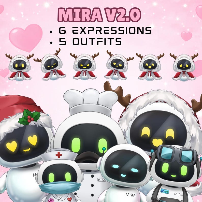 Pet Vtuber Premade Model | Live2d Fully Rigged Avatar | Robot Vtuber 6 ...