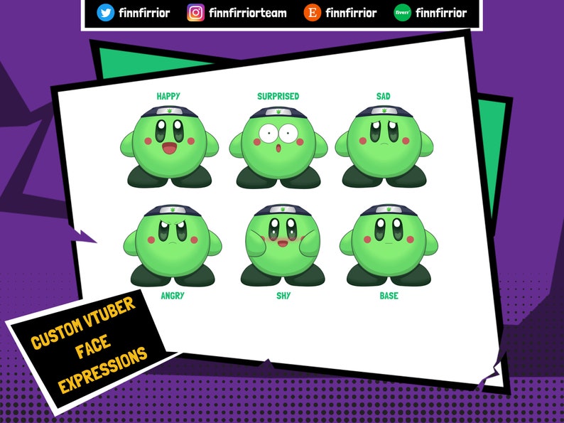 Custom Face Expression Vtuber Model and Rigging Live2d Anime - Etsy