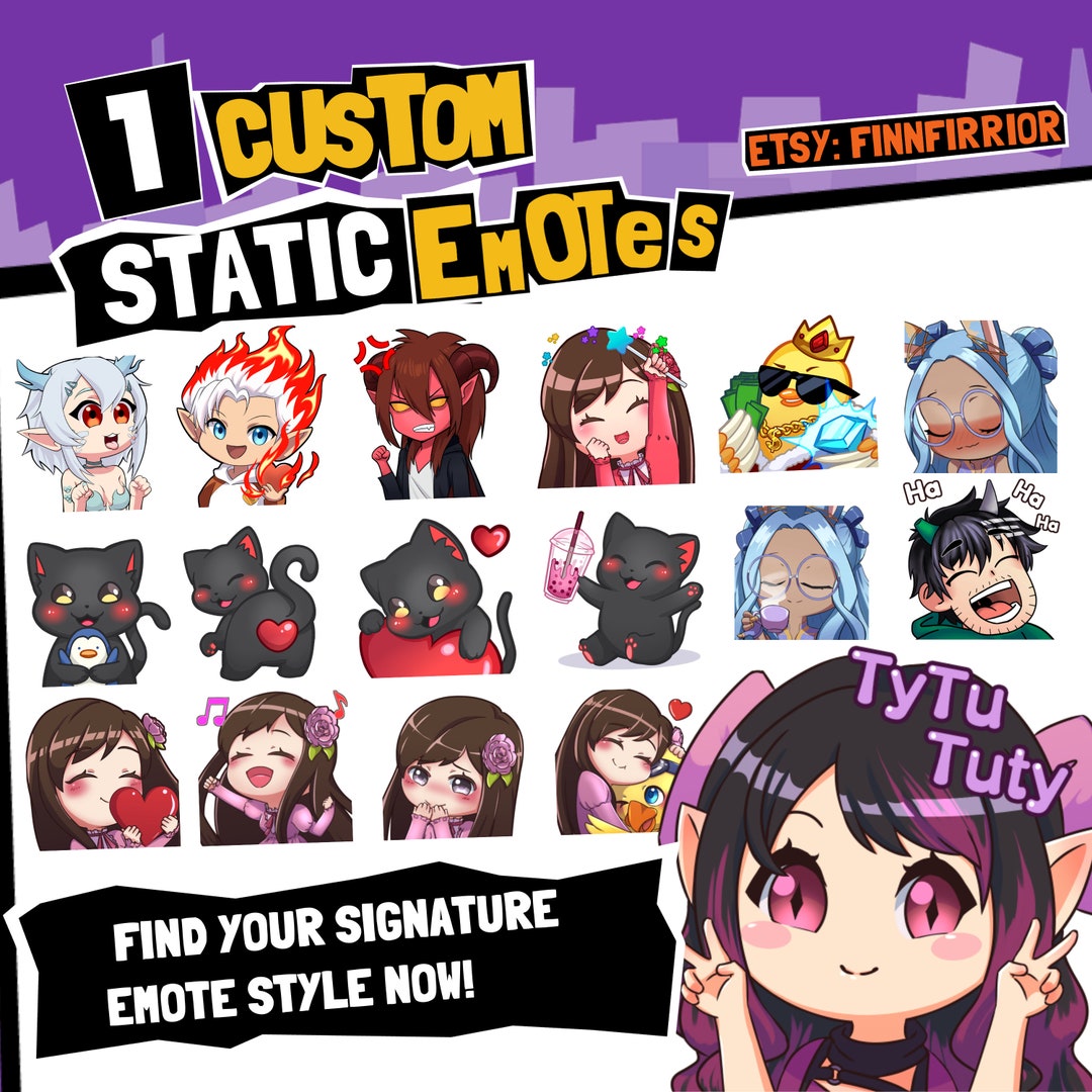 1x Custom Static Vtuber Emotes, Sticker Emotes, Sub Badge for Streamers ...