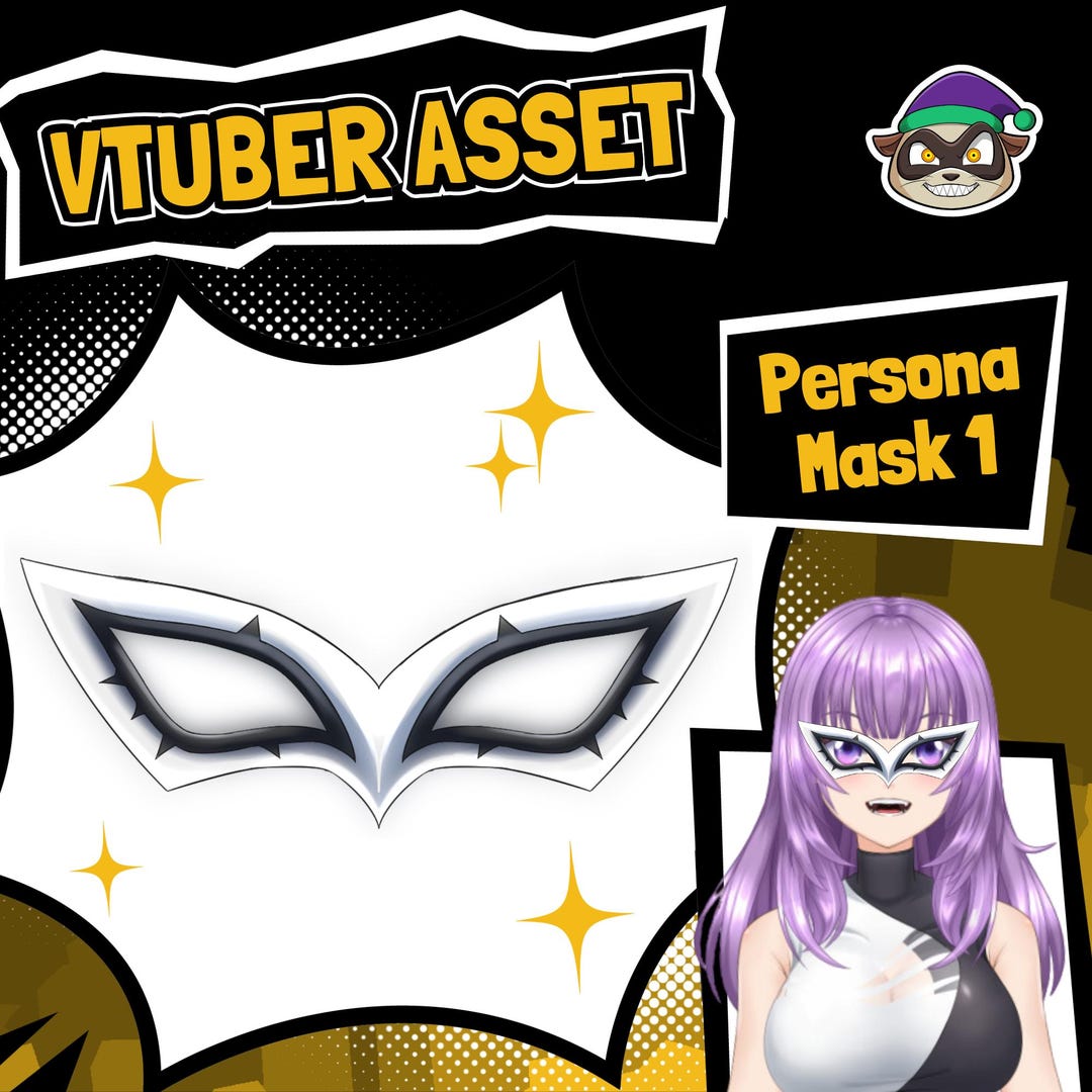 Vtuber Asset - Persona Joker Mask (instant Download) | Persona 5 Asset ...