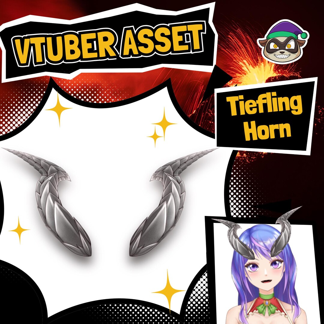 Vtuber Horn Asset (instant Download) | Vtuber Accessory, Streamer Asset ...
