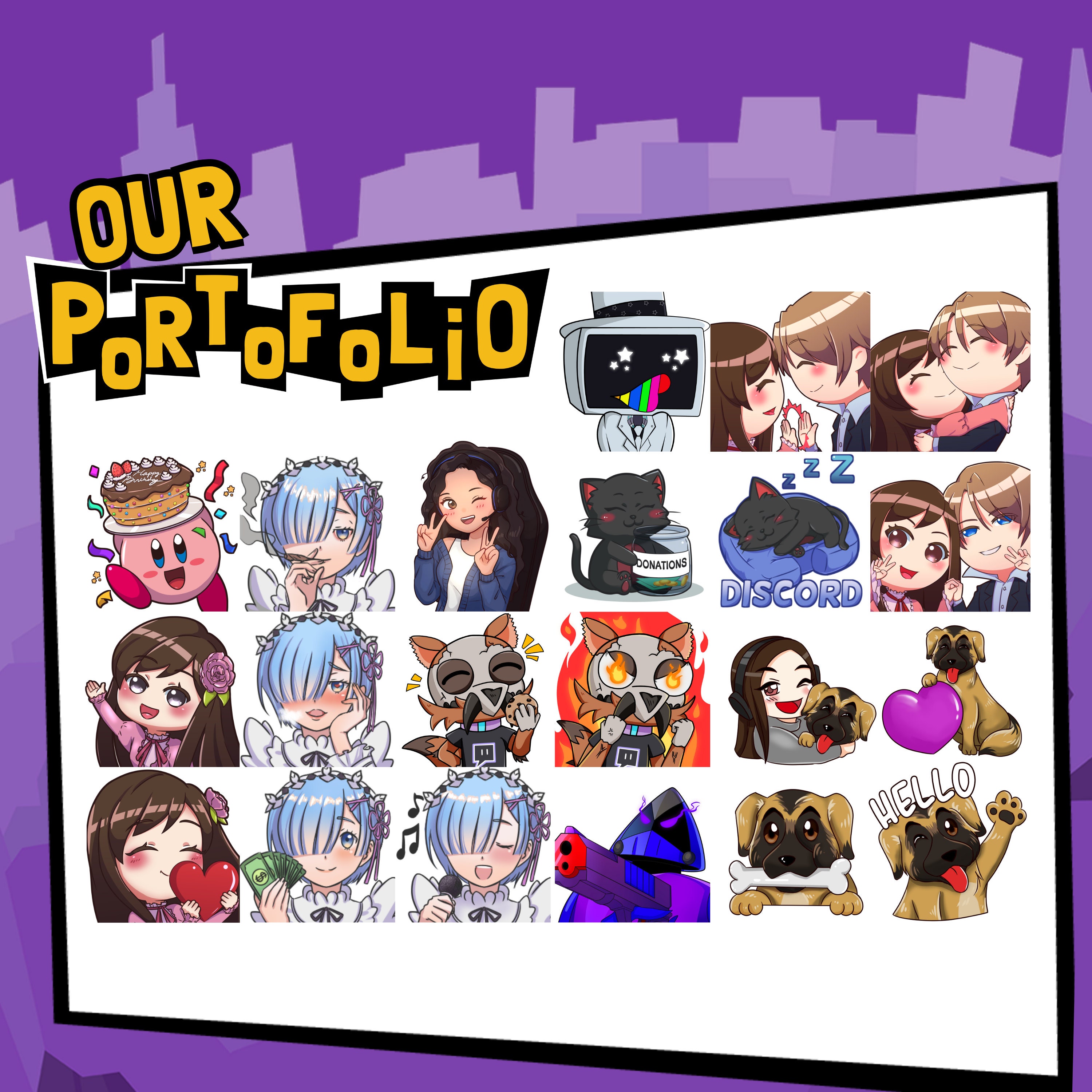 1x Personalize Animated Vtuber Emotes Sticker Emotes Sub - Etsy