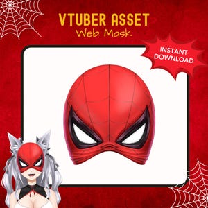 Vtuber Asset Web Spider Mask (instant Download) | Ready to Use, OBS ...