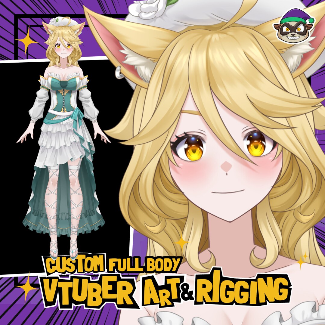 Custom Vtuber Live2d Model Fullbody Commercial Use Fan Art Commission ...