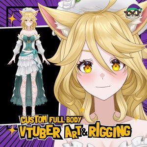 Custom Vtuber Live2d Model Fullbody Commercial Use Fan Art Commission ...