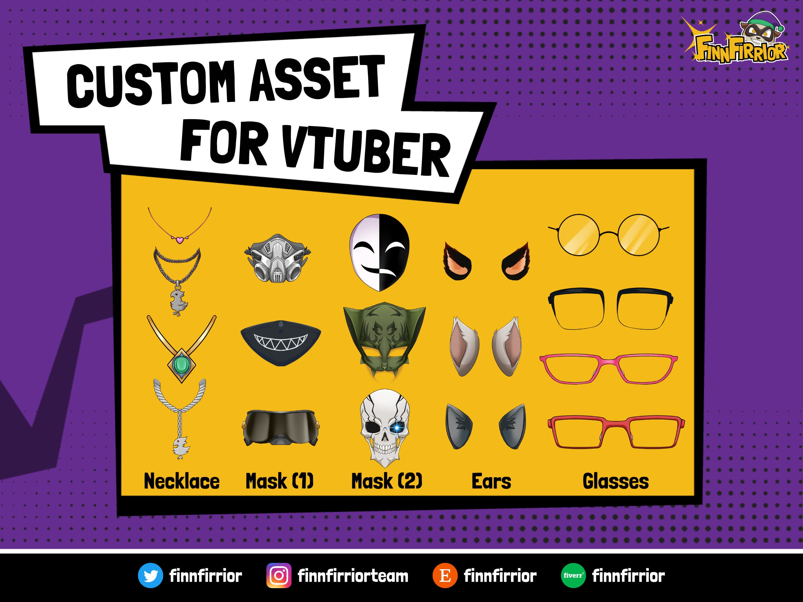 Custom Vtuber Asset Twitch Vtuber Accessories Discord - Etsy