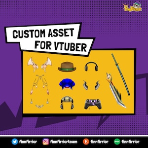 Custom Vtuber Asset Twitch | Vtuber Accessories, Animated Vtuber Assets ...