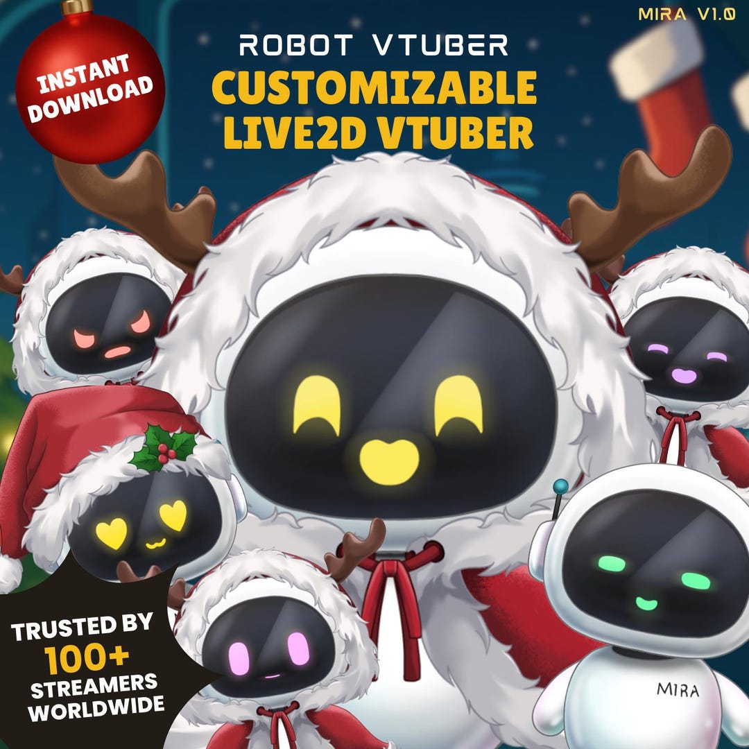 Robot Vtuber Premade Model | Live2d Fully Rigged Avatar | Cyborg Vtuber ...
