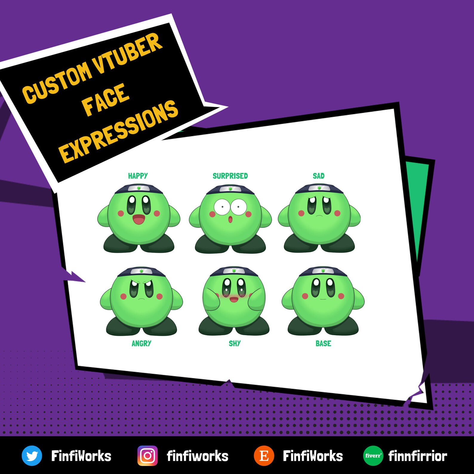 Custom Face Expression Vtuber Model and Rigging Live2d Anime, Manga ...