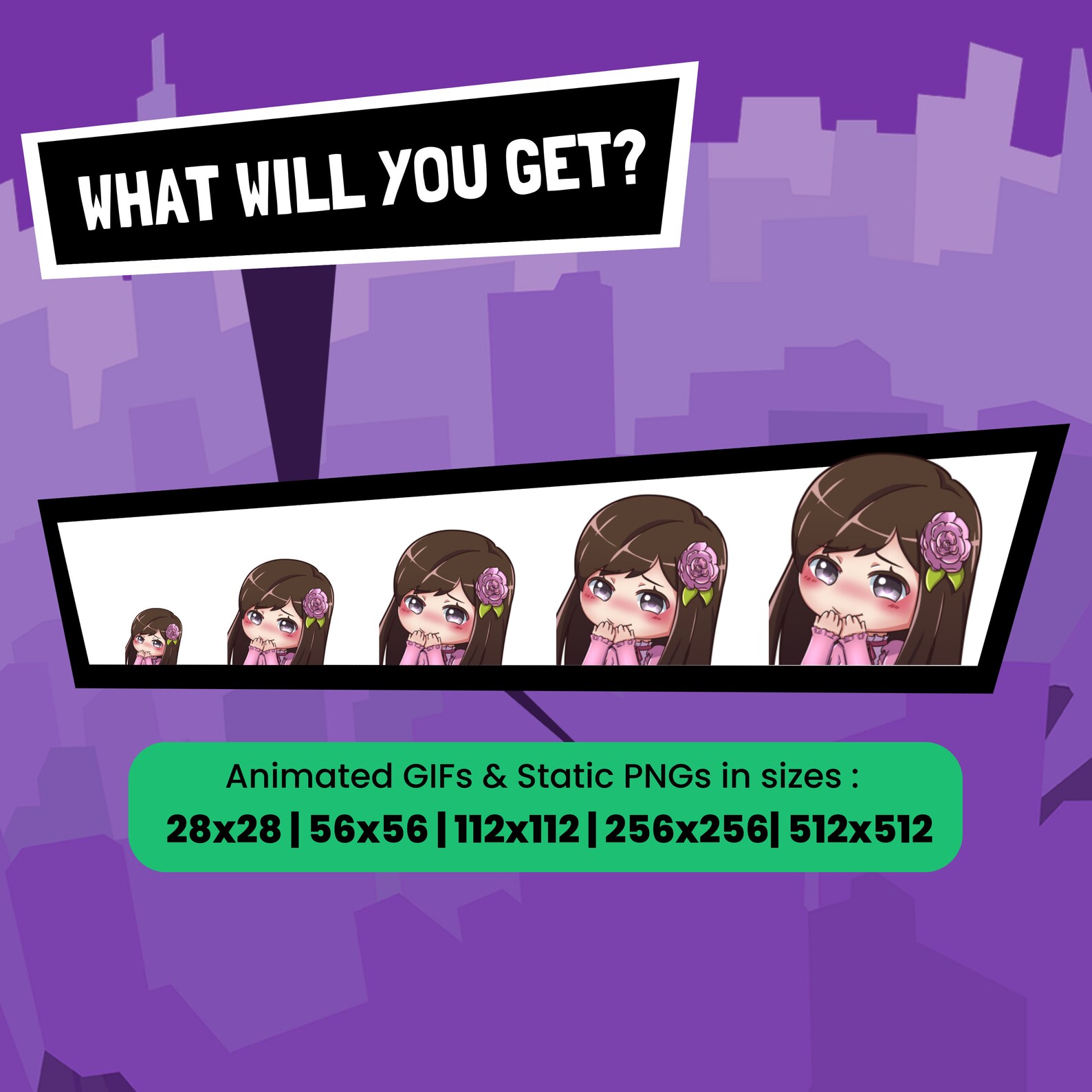 1x Custom Static Vtuber Emotes Sticker Emotes Sub Badge for - Etsy