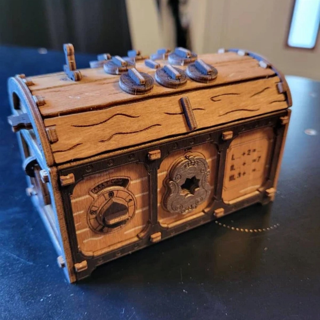 Puzzle Box Treasure Chest /escape Puzzle /puzzle Boxes With Hidden ...