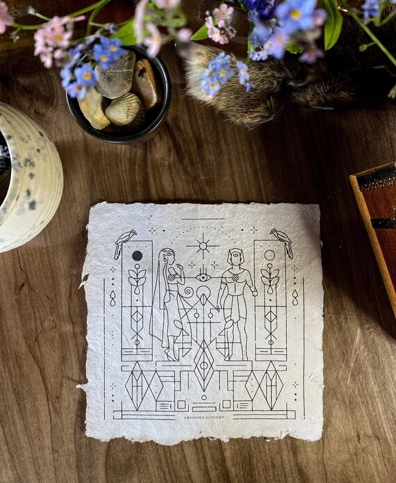 Geometric art print sacred geometry ancient Egypt | Etsy